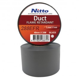 Nitto Flame Retardant Duct Tape 48mm x 30m, Silver | ToolHub.com.au