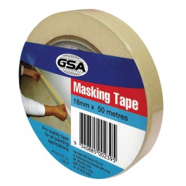 GSA Masking Tape 18mm x 50m | ToolHub.com.au