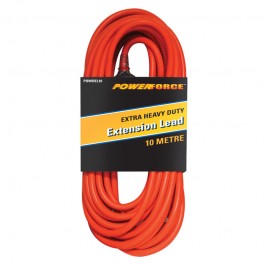 Extension Lead, 10m 10A Plug Extra Heavy Duty 15A Red Cable | ToolHub ...