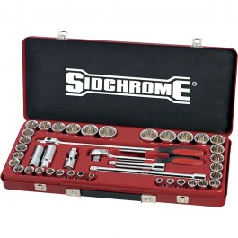 Sidchrome Set Socket 1/2 Drive AF/Metric 41 Pieces | ToolHub.com.au