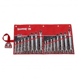 Sidchrome 16 Piece Metric Geared Spanner Set Wallet | ToolHub.com.au