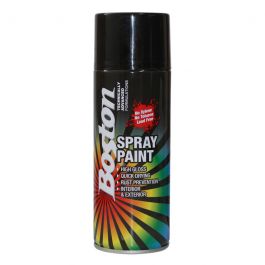 Boston Spray Paint - Satin Black 250gm | ToolHub.com.au