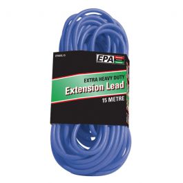 EPA Extension Lead, 15A Cable, 15 Amp Plug, Blue 15m | ToolHub.com.au