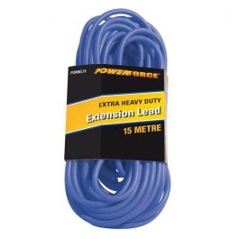 Extension Lead, 15m 15A Extra Heavy Duty PVC Blue Cable | ToolHub.com.au