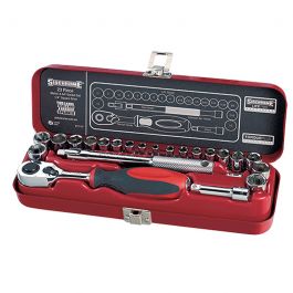 Sidchrome Socket Set 1/4 Drive AF/Metric 23 Piece | ToolHub.com.au