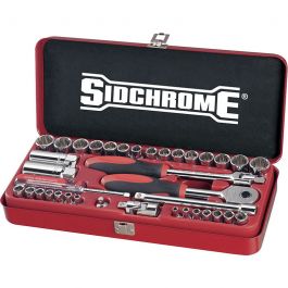 Sidchrome Socket Set 1/4&3/8 Metric/AF 38 Piece | ToolHub.com.au