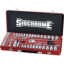 Sidchrome Socket Set 1/4&1/2 Metric/AF 51 Piece | ToolHub.com.au